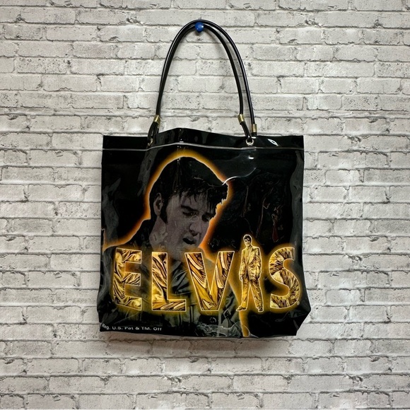 Bags | Elvis Purse Bag Tote Image Name Tiger Themed 13 In X 13 In X 3 ...